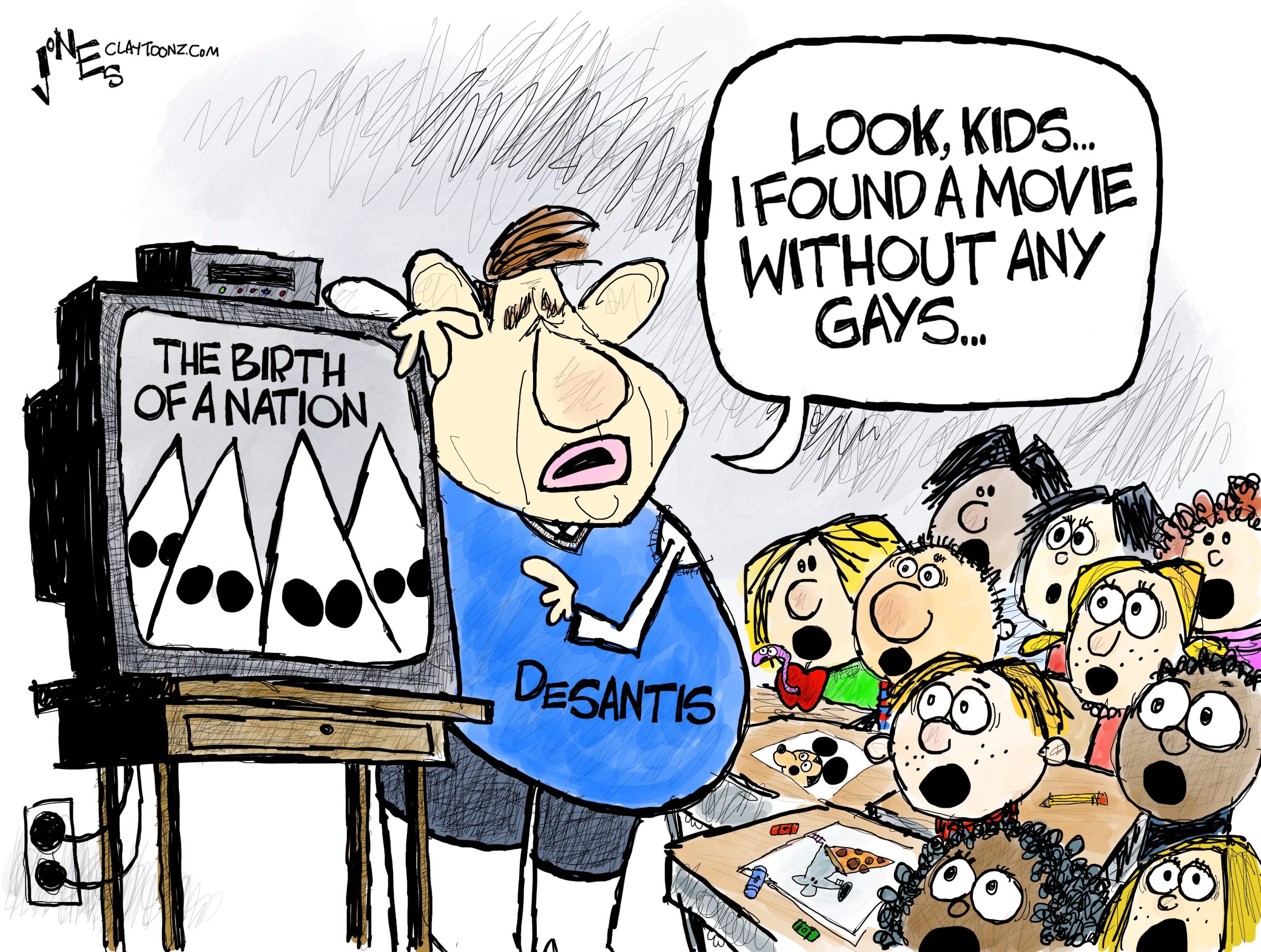 Behind the cartoon --- Desantis Movie Night
